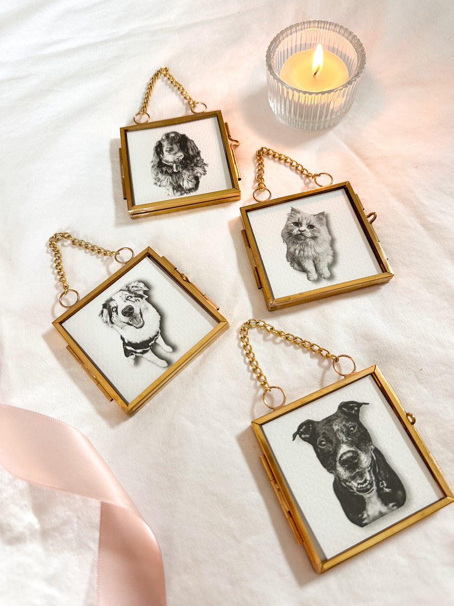 Additional* Vintage Style Pet Portrait Mini Frame – Buffalo Dapper Paws