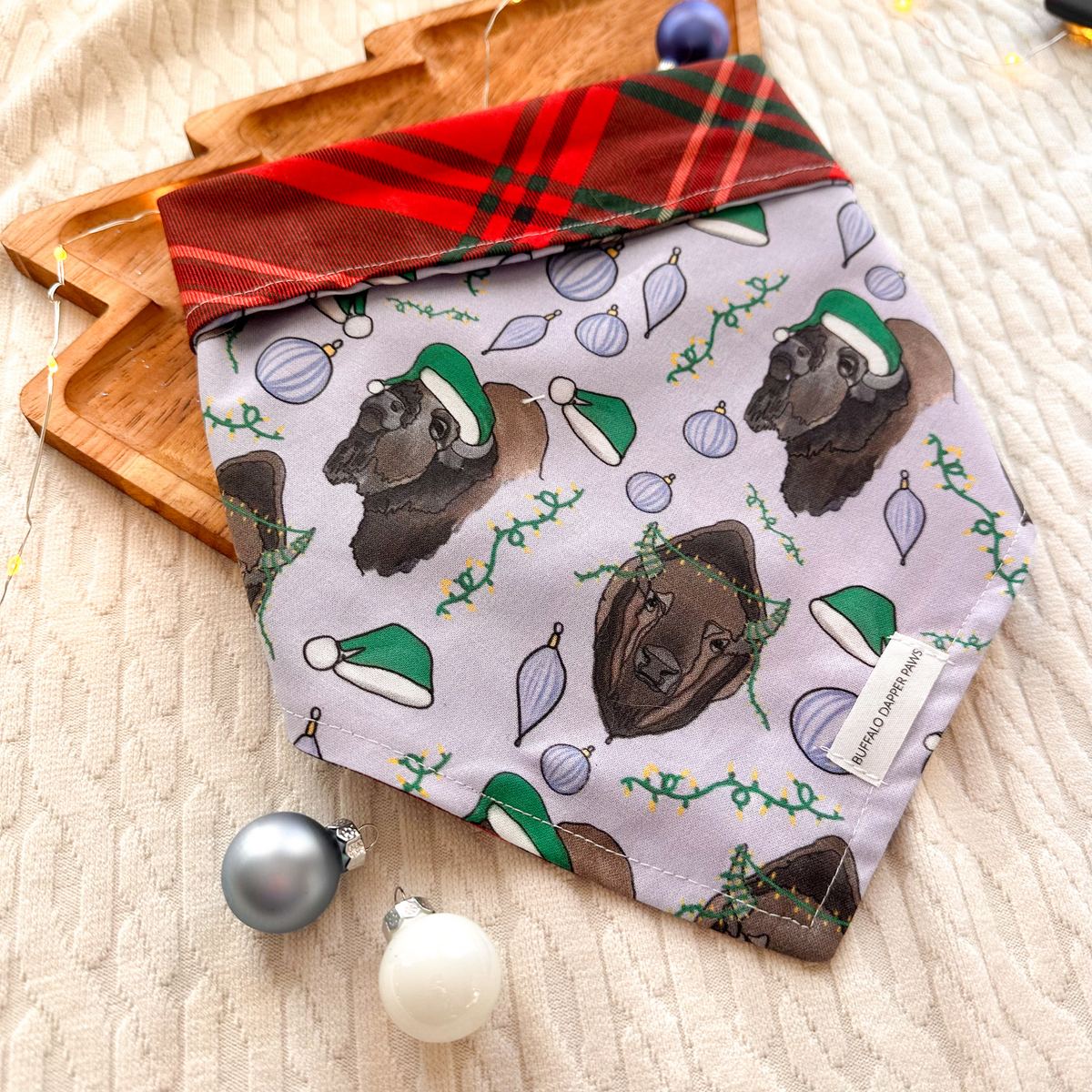 Winter Buffalos Dog Bandana | Buffalo Dapper Paws